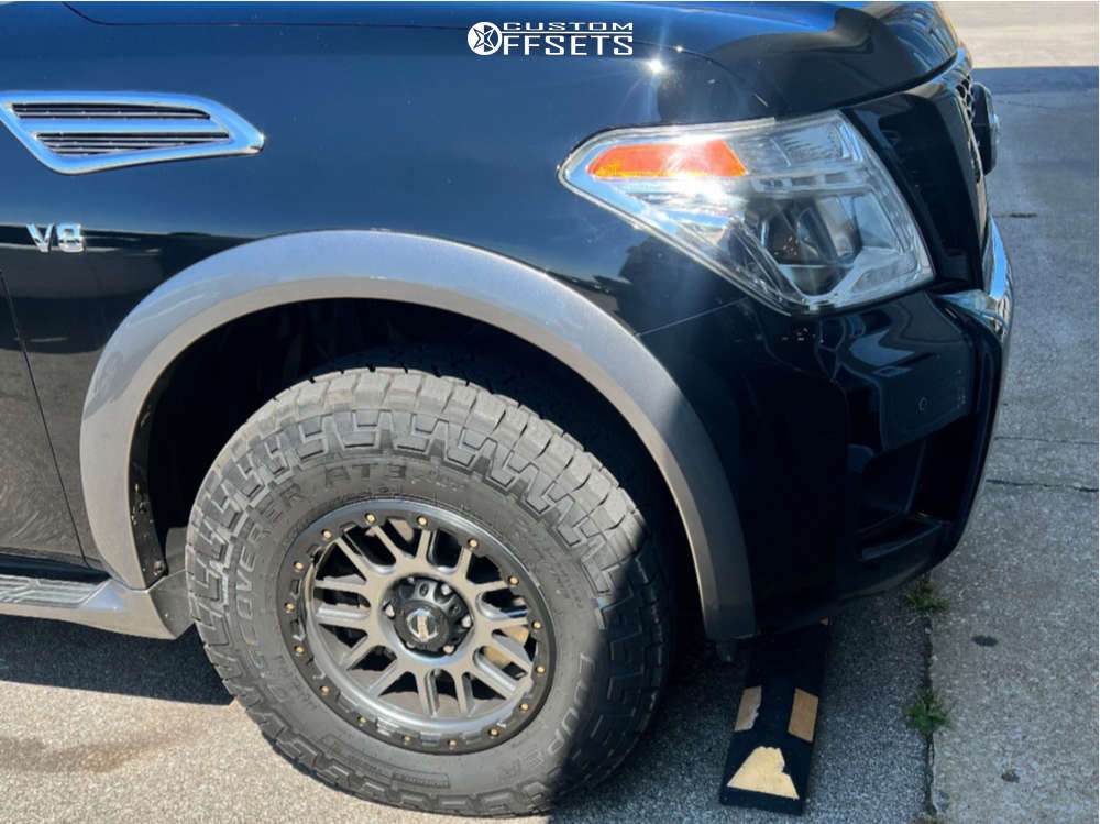 2017 Nissan Armada with 18x9 18 Vision Nemesis and 295/70R18 Cooper ...