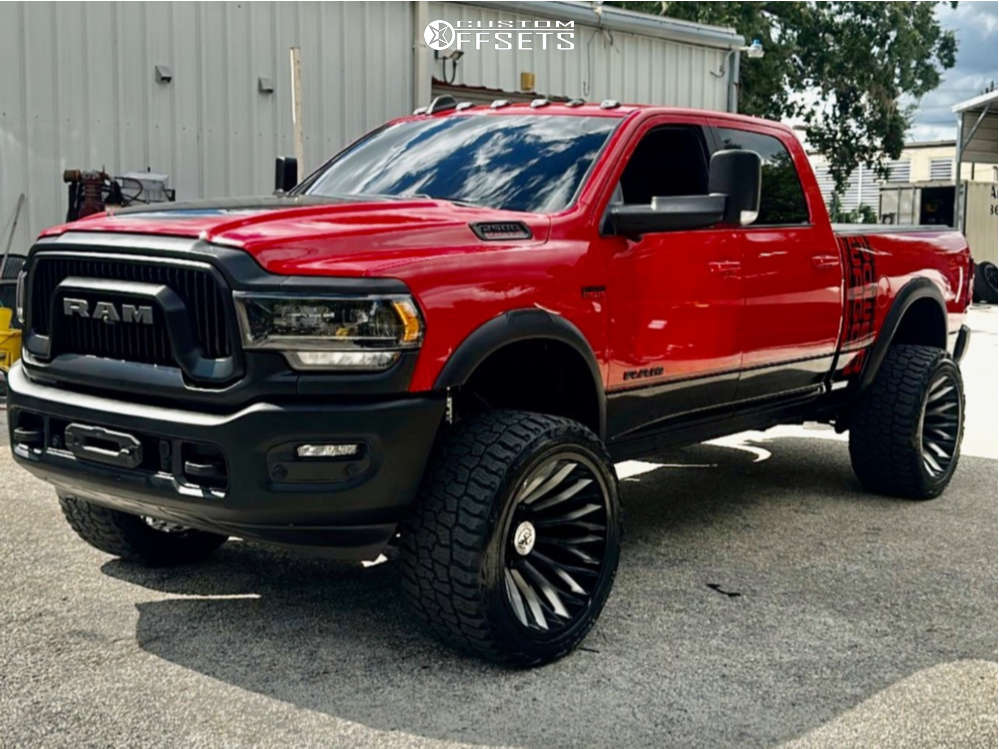 2022 Ram 2500 with 24x14 -76 XF Offroad Xf-237 and 35/15.5R24 Mickey ...