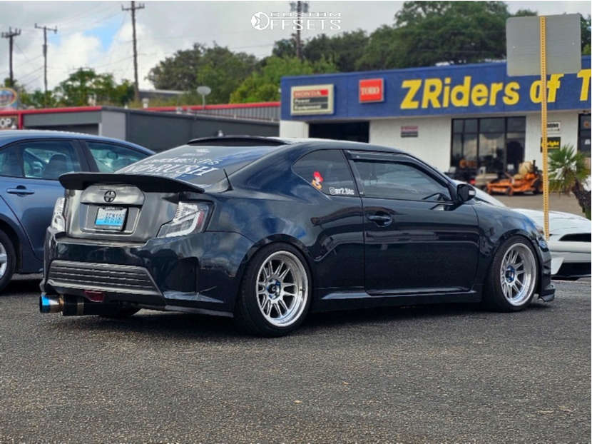 2015 Scion TC with 18x9.5 10 Cosmis Racing Xt-206r and 235/40R18 ...