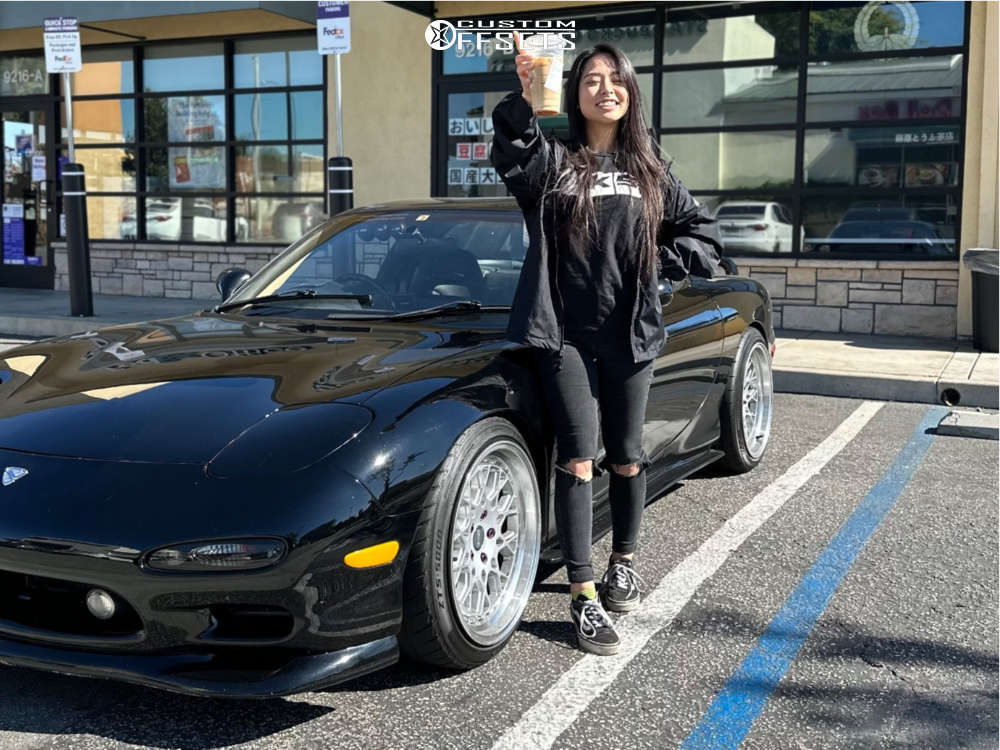 1995 Mazda RX-7 with 18x9.5 22 ESR Cs3 and 225/40R18 Yokohama Advan Apex and Coilovers | Custom ...