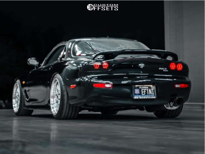1995 Mazda RX-7 with 18x9.5 22 ESR Cs3 and 225/40R18 Yokohama Advan ...