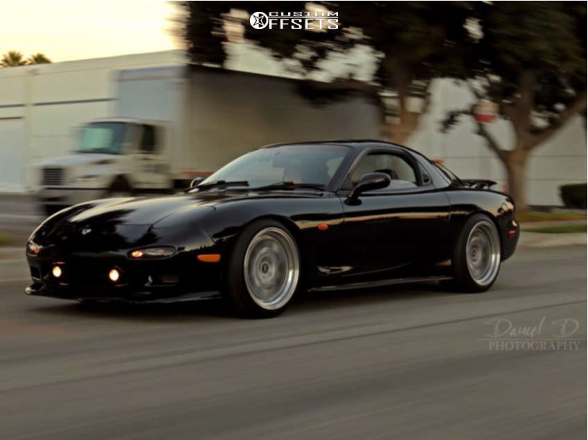 1995 Mazda RX-7 with 18x9.5 22 ESR Cs3 and 225/40R18 Yokohama Advan ...