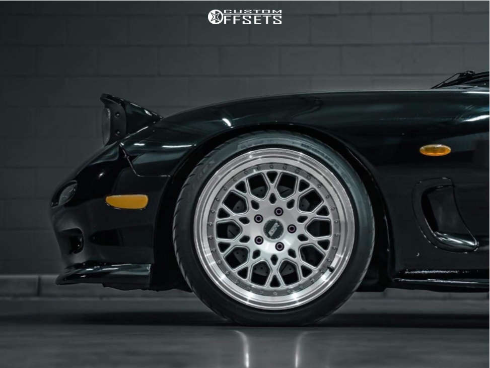 1995 Mazda RX-7 with 18x9.5 22 ESR Cs3 and 225/40R18 Yokohama Advan ...