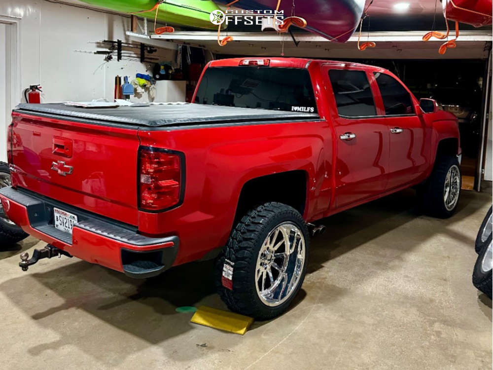 2014 Chevrolet Silverado 1500 with 22x12 -44 KG1 Forged Clockwork and ...