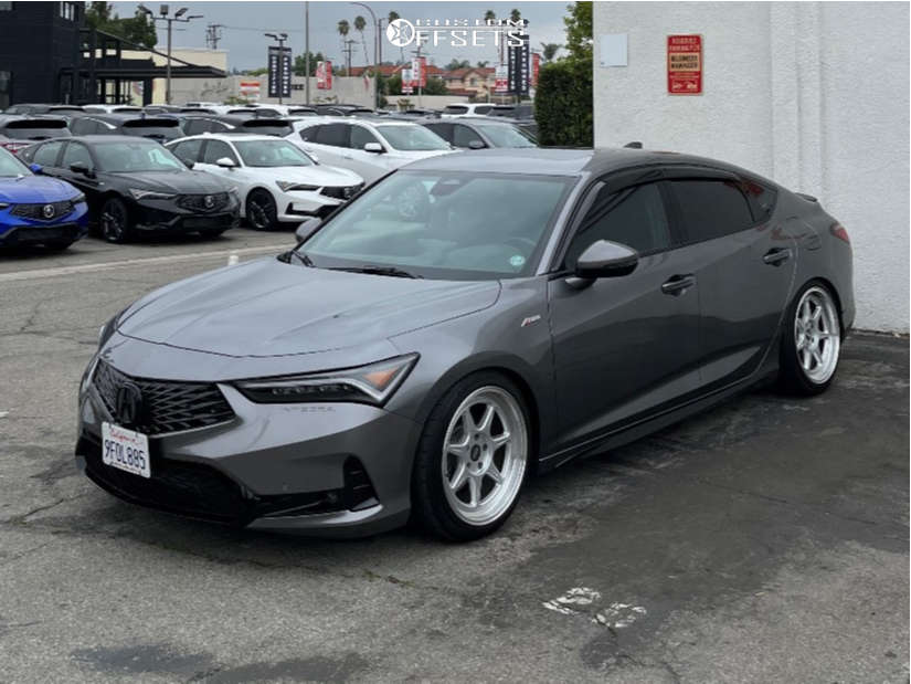 2023 Acura Integra with 18x9.5 35 ESR Cr7 and 235/40R18 Yokohama Advan ...