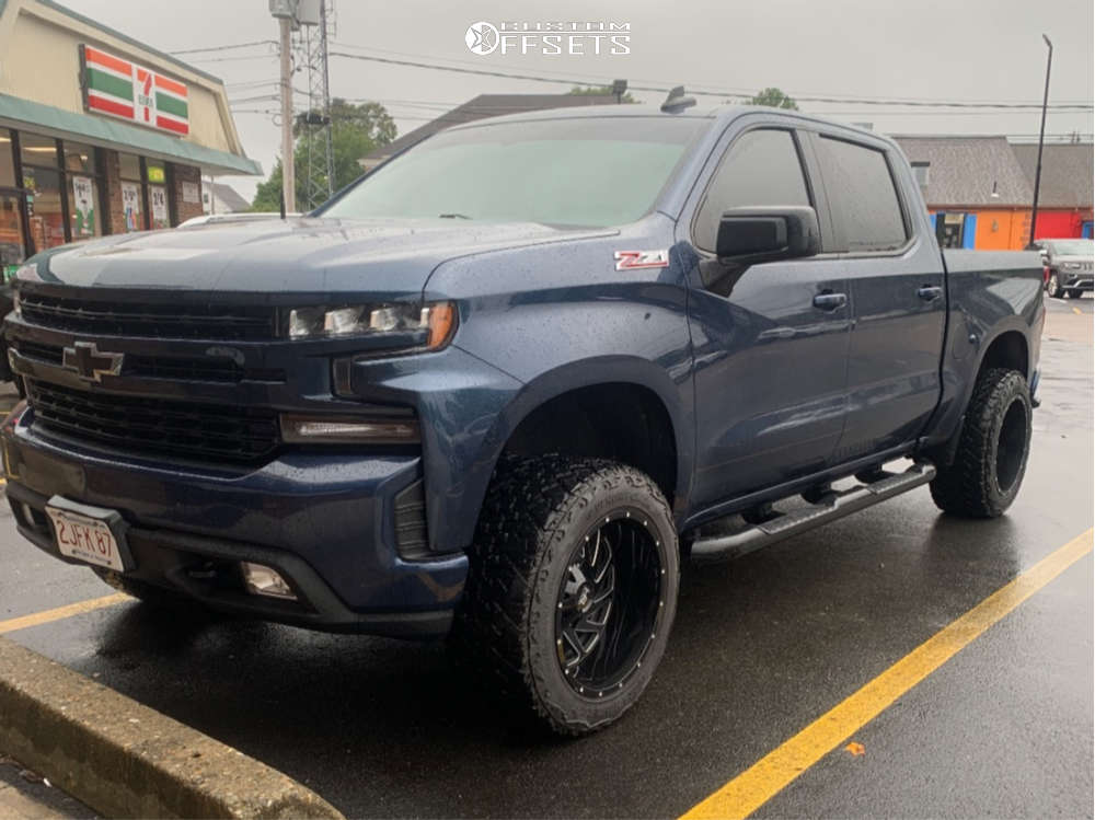 2019 Chevrolet Silverado 1500 with 20x12 -44 Hardrock Crusher and 33/12 ...