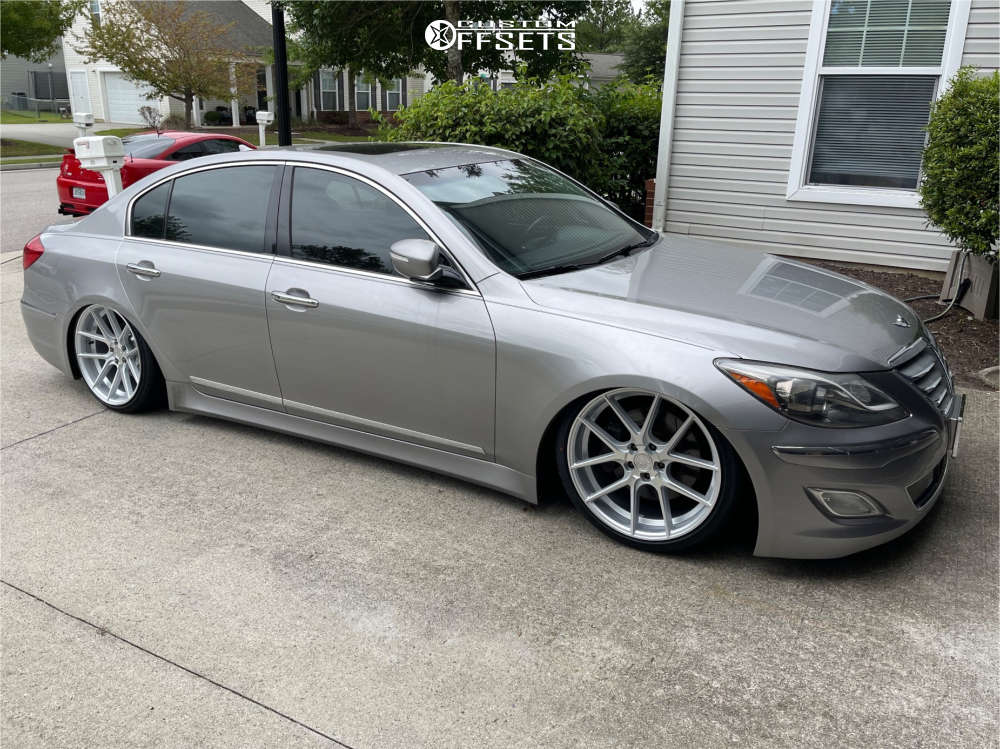 2012 Hyundai Genesis with 20x9 32 Aodhan Aff3 and 245/35R20 Lexani Lx ...