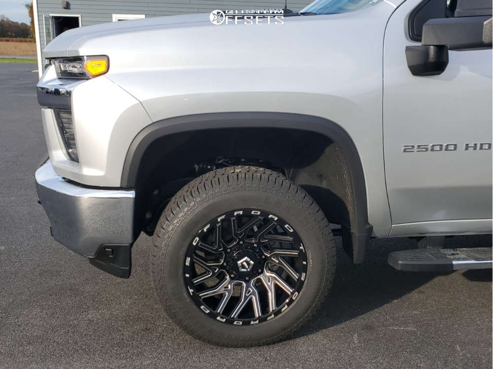 2022 Chevrolet Silverado 2500 HD with 20x10 -25 TIS 544BM and 285/60R20 Lexani Terrain Beast AT ...
