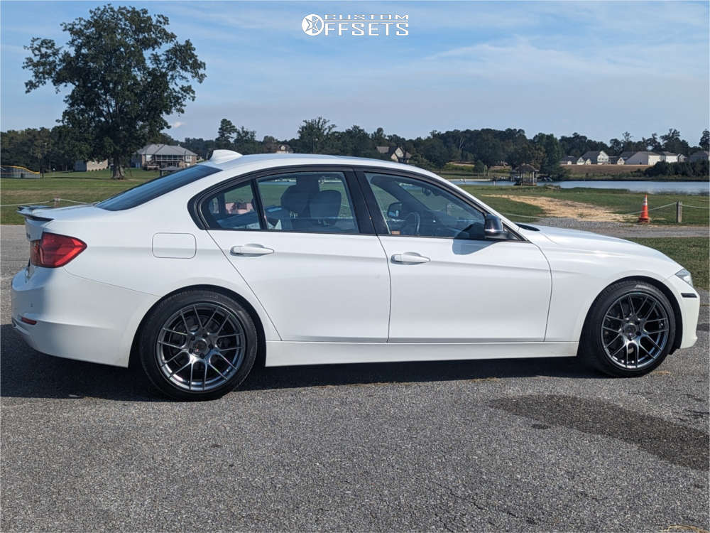2012 BMW 328i with 18x8.5 35 Aodhan Ah-x and 225/45R18 Pirelli PZERO ...