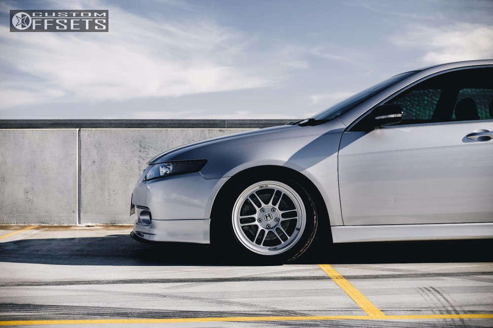 2005 Acura TSX with 17x9 45 Enkei RPF1 and 235/45R17 Bridgestone RE003 ...