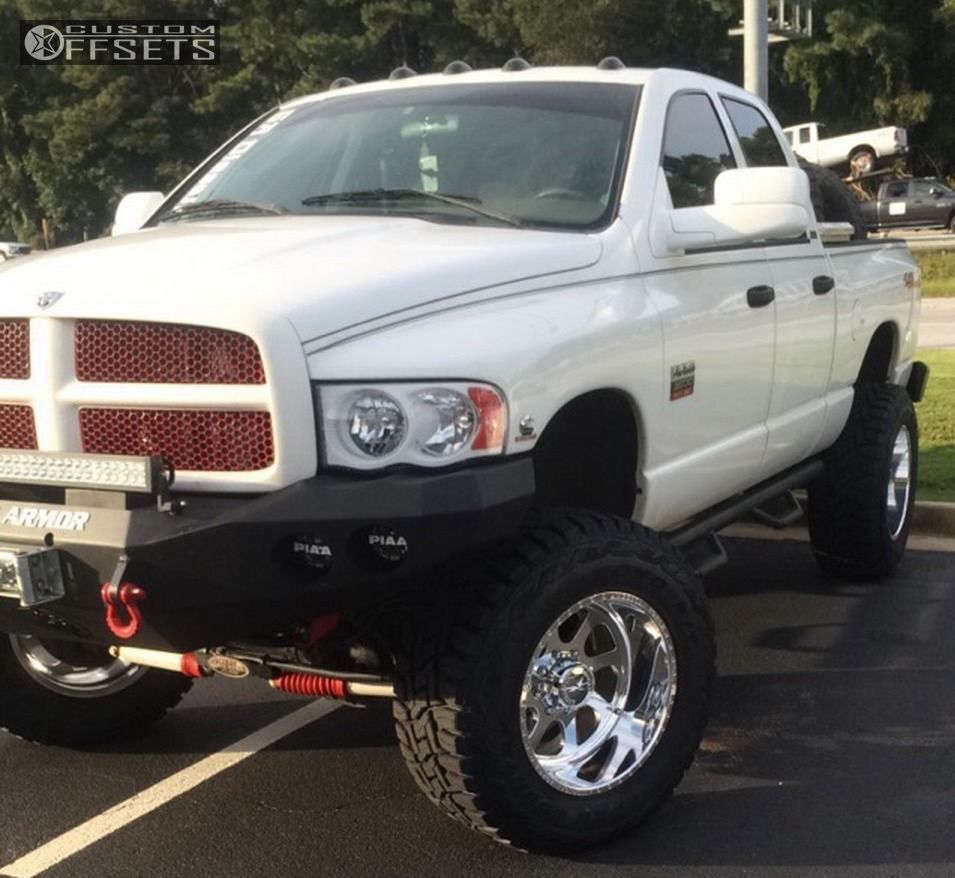 2004 Dodge Ram 3500 with 20x12 -40 American Force Burnout SS and 37/13 ...