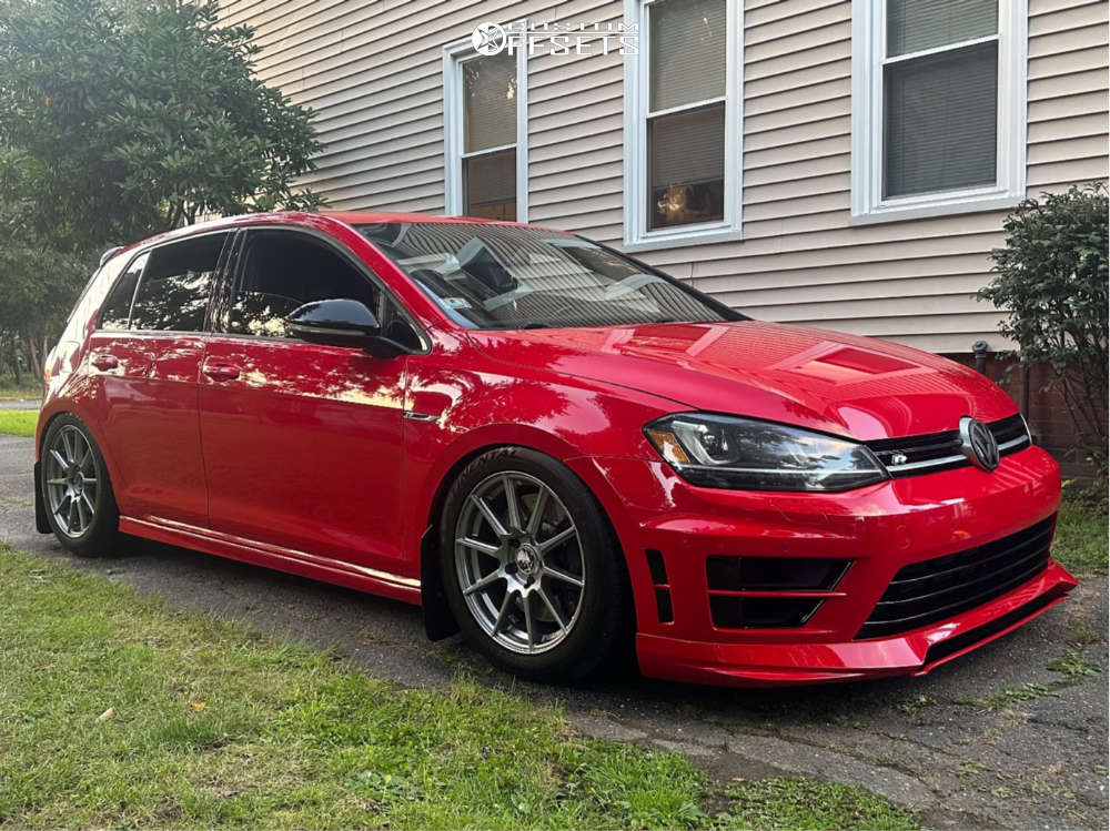 2015 Volkswagen Golf R with 17x8 42 Enkei TS10 and 245/45R17 ...