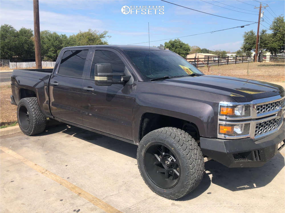 2015 Chevrolet Silverado 1500 with 20x12 -55 Vision Sliver and 33/12 ...