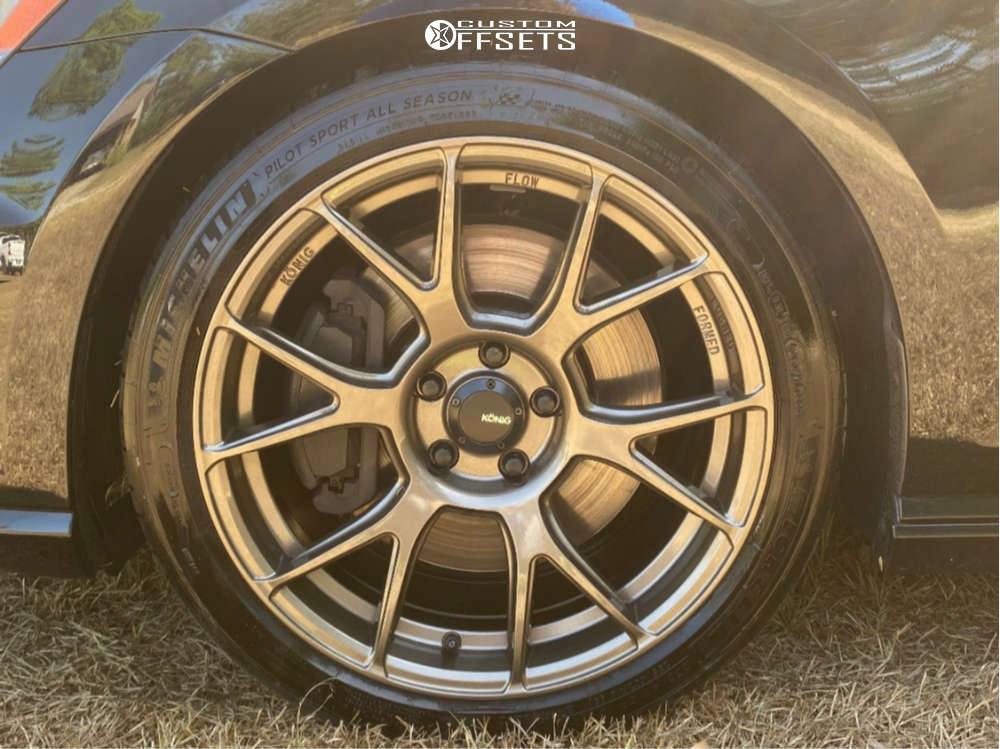 2017 Volkswagen Golf R with 18x8.5 43 Konig Ampliform and 235/40R18 ...