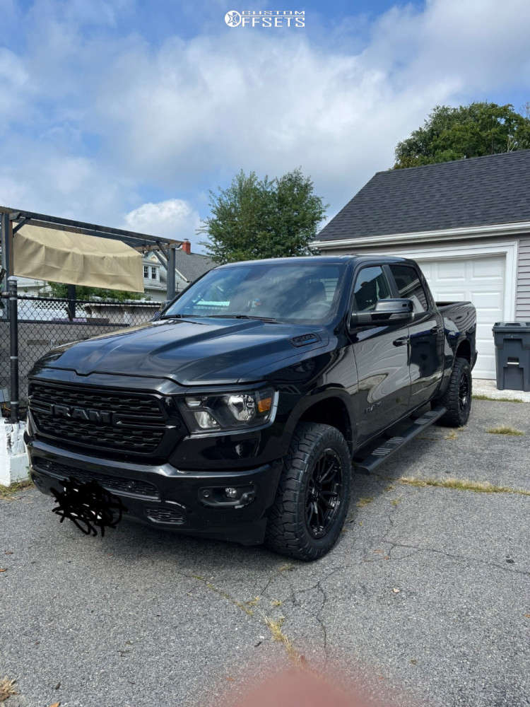 2023 Ram 1500 with 20x9 1 Fuel Rebel 6 and 33/12.5R20 Nitto Ridge ...