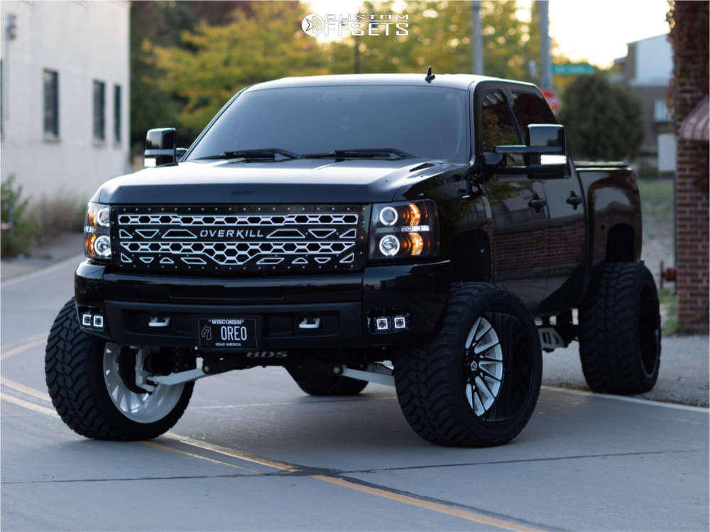 2009 Chevrolet Silverado 1500 with 24x14 -76 TIS 547b and 35/15.5R24 ...