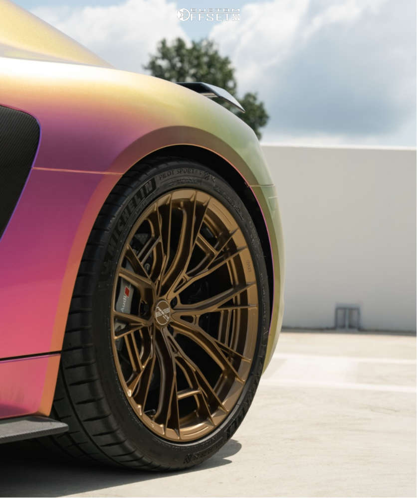 2017 Audi R8 with 20x9 30 Forgelite SV02 and 305/30R20 Michelin Pilot ...