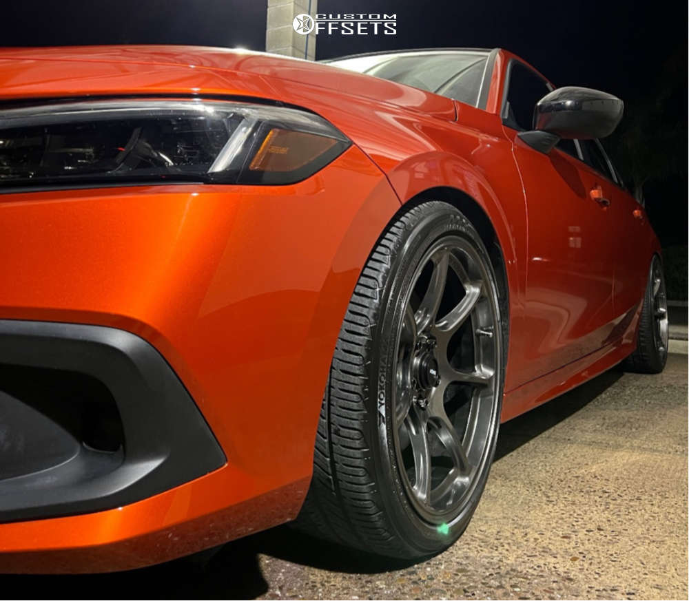 2023 Honda Civic with 18x9.5 40 Konig Ultragram and 255/35R18 Yokohama Advan Sport As Plus and ...