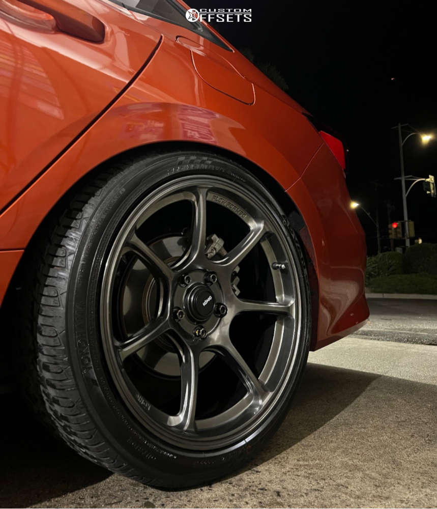 2023 Honda Civic with 18x9.5 40 Konig Ultragram and 255/35R18 Yokohama Advan Sport As Plus and ...