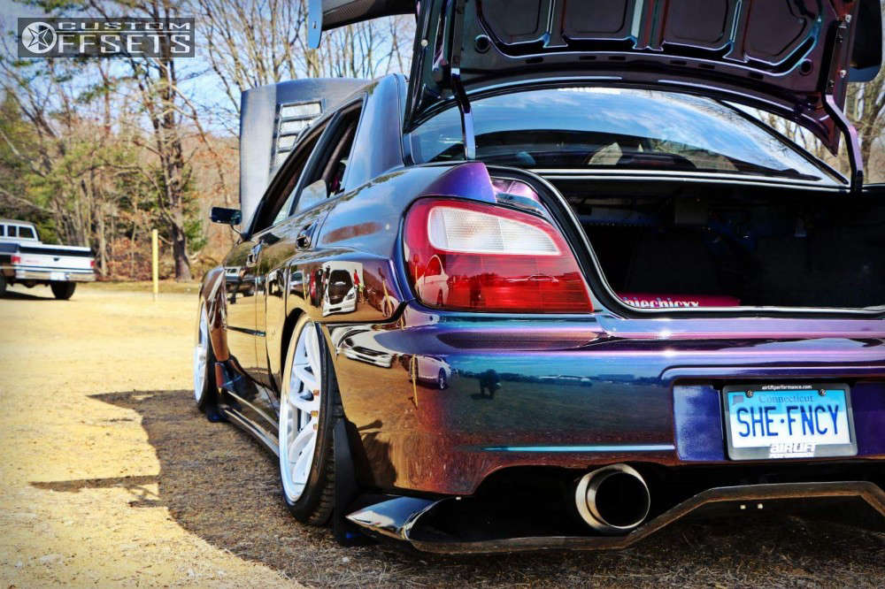 2002 Subaru WRX with 18x10 35 Work Emotion Cr 2p and 265/35R18 Hankook ...