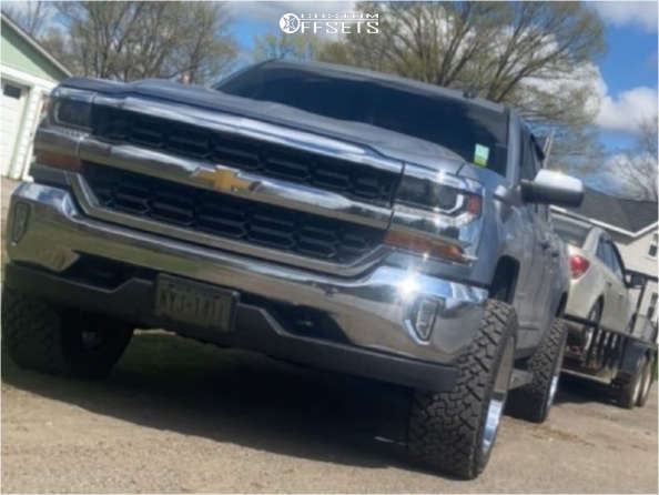 2016 Chevrolet Silverado 1500 with 20x12 -44 Hostile Predator and 33/12 ...