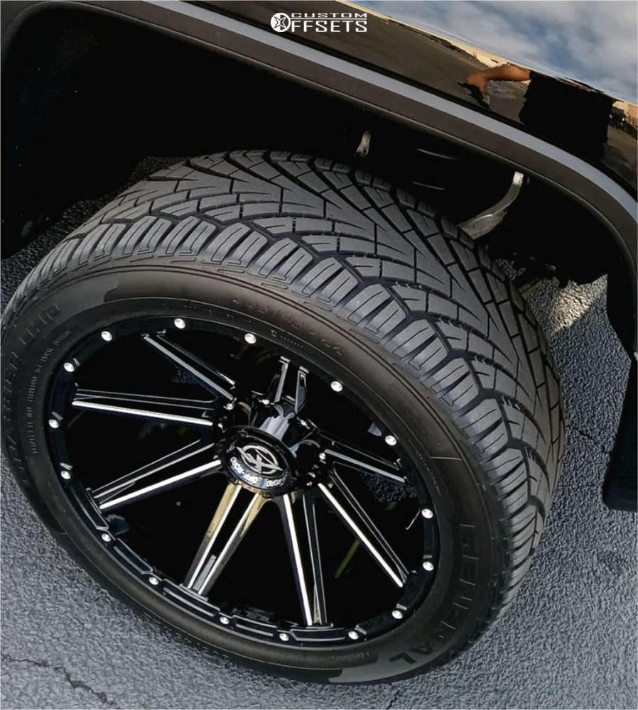 2014 GMC Sierra 1500 with 22x10 -24 XF Offroad Xf-220 and 305/45R22 ...