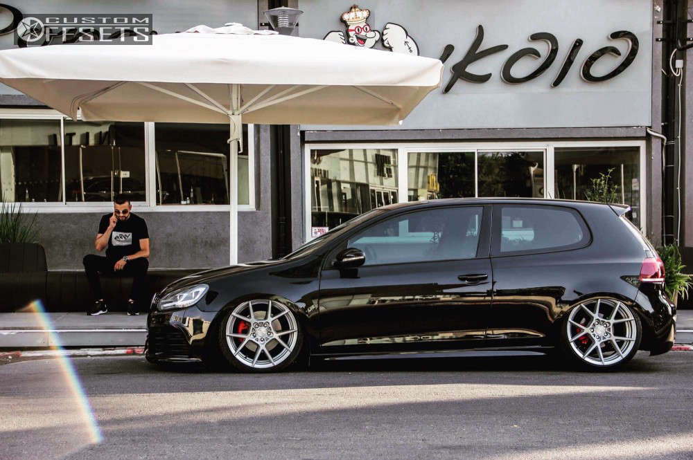 2011 Volkswagen GTI with 19x8.5 35 Rotiform Kps and 225/35R19 Goodyear ...