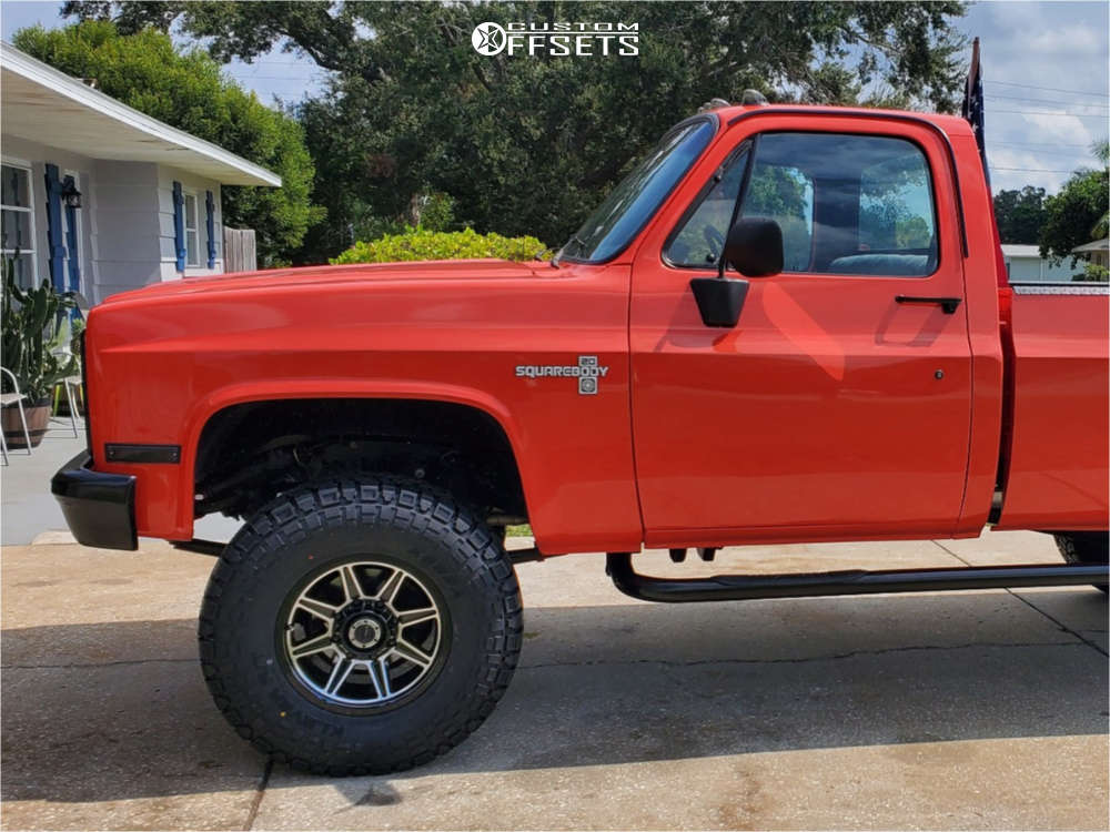 1985 Chevrolet K20 with 17x9 Motiv Offroad Balast and 35/12.5R17 Kenda ...