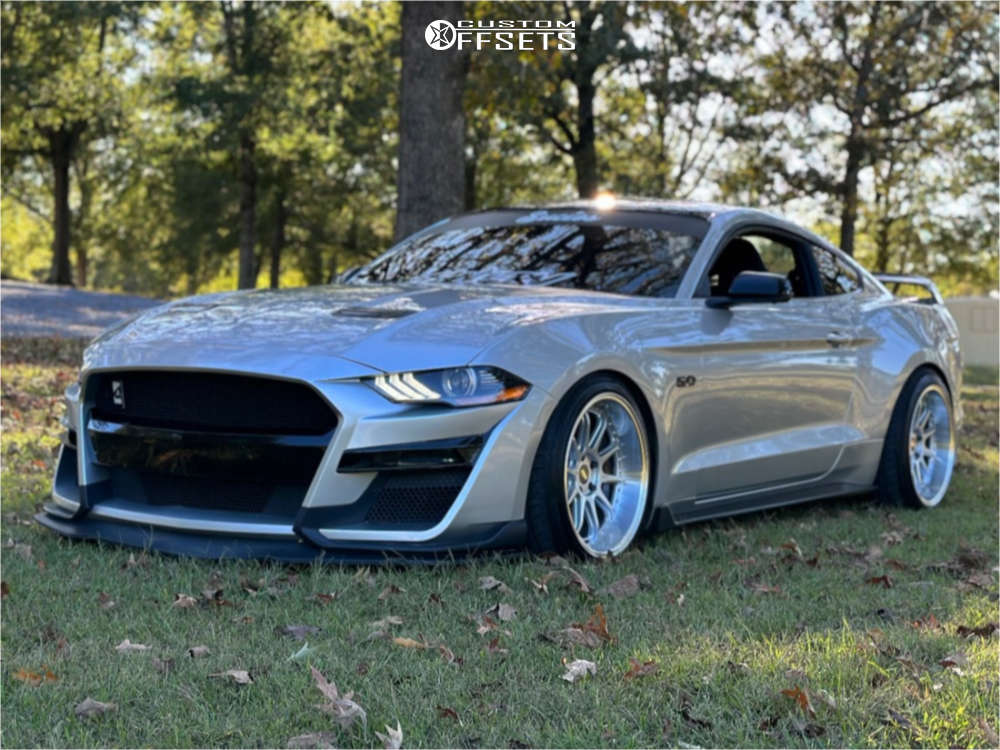 2018 Ford Mustang with 19x10.5 22 ESR Cs12 and 245/45R19 Black Hawk ...