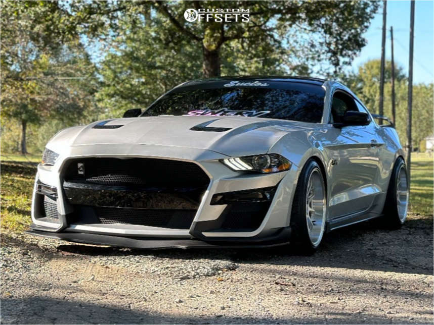 2018 Ford Mustang with 19x10.5 22 ESR Cs12 and 245/45R19 Black Hawk ...