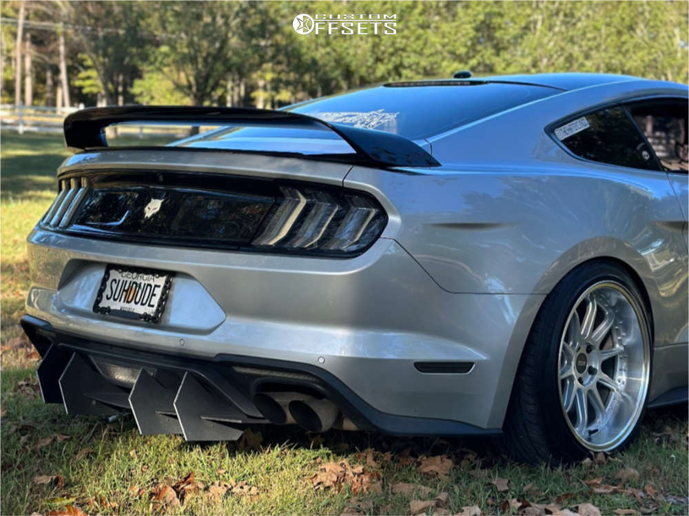 2018 Ford Mustang with 19x10.5 22 ESR Cs12 and 245/45R19 Black Hawk ...