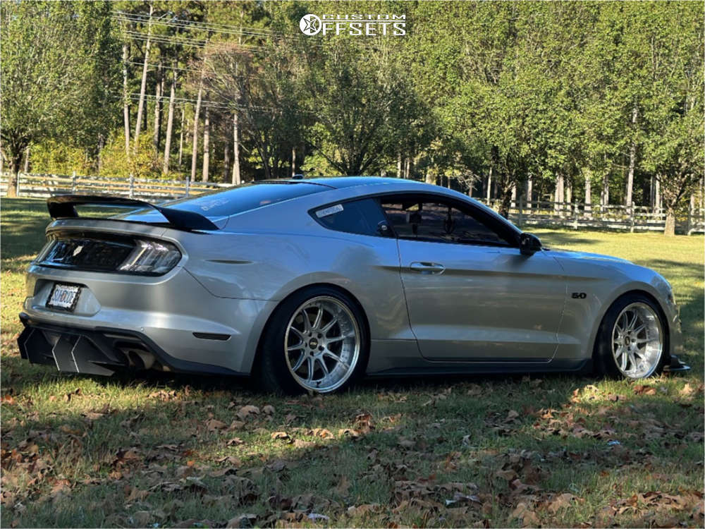 2018 Ford Mustang with 19x10.5 22 ESR Cs12 and 245/45R19 Black Hawk ...