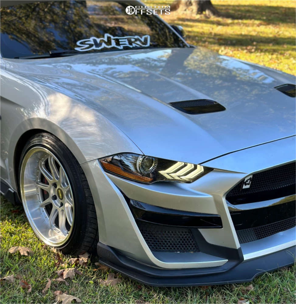 2018 Ford Mustang with 19x10.5 22 ESR Cs12 and 245/45R19 Black Hawk ...