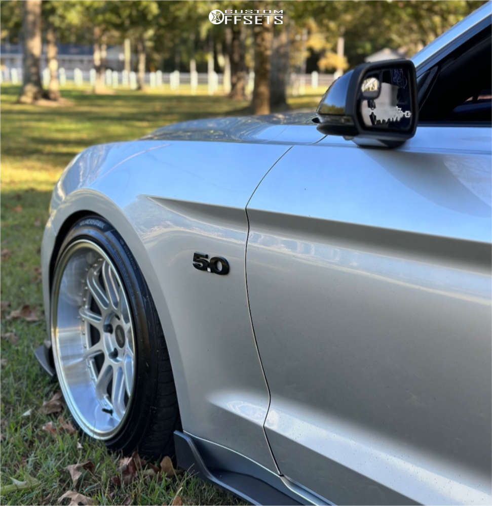 2018 Ford Mustang with 19x10.5 22 ESR Cs12 and 245/45R19 Black Hawk ...