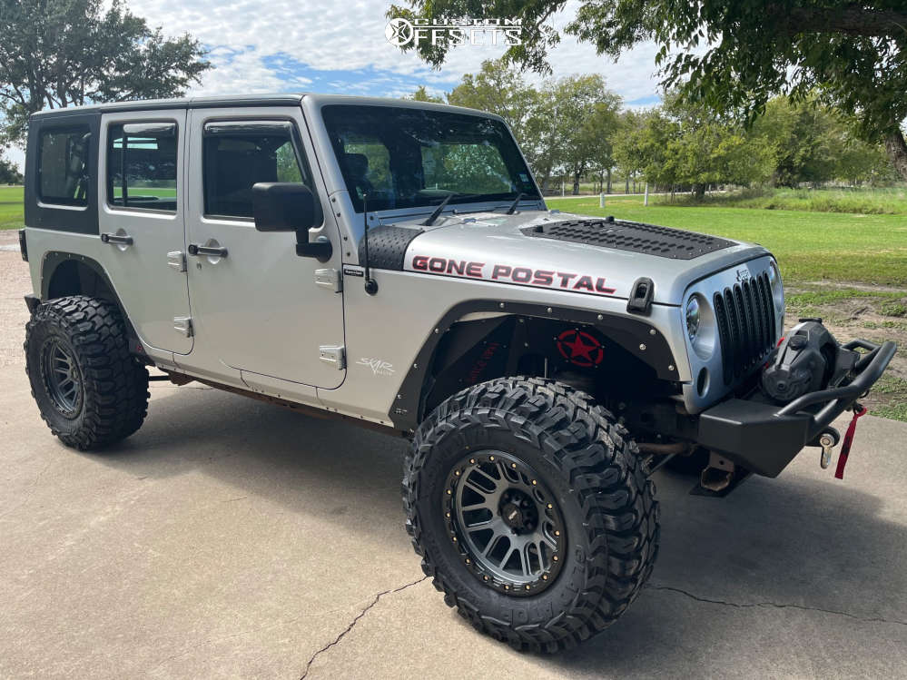 2009 Jeep Wrangler with 17x9 -12 Vision Nemesis and 35/12.5R17 ...