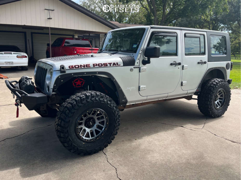 2009 Jeep Wrangler with 17x9 -12 Vision Nemesis and 35/12.5R17 ...
