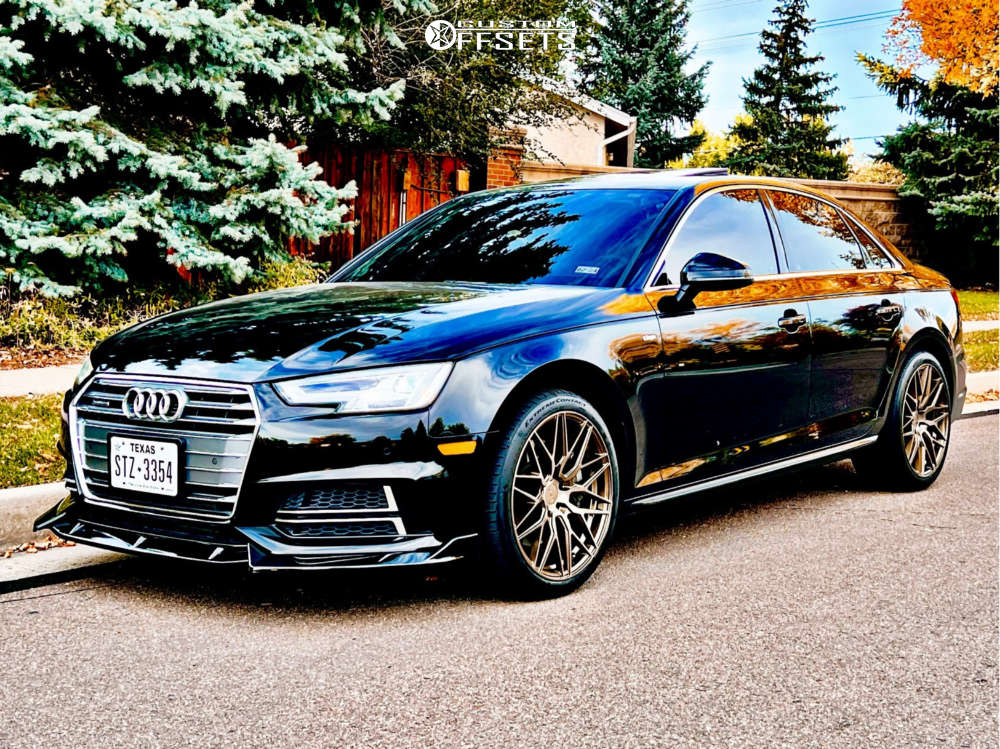 2017 Audi A4 Quattro with 19x9 38 F1R F103 and 255/35R19 Continental ...