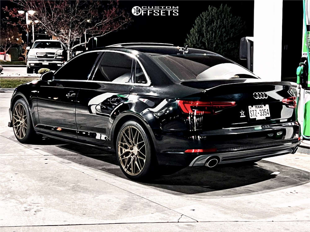 2017 Audi A4 Quattro with 19x9 38 F1R F103 and 255/35R19 Continental ...