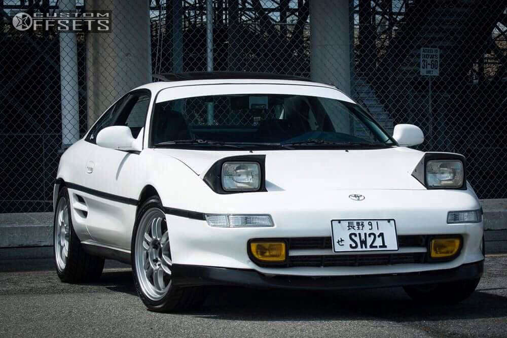 1991 Toyota MR2 with 17x7 45 Enkei RPF1 and 215/40R17 Yokohama S Drive ...