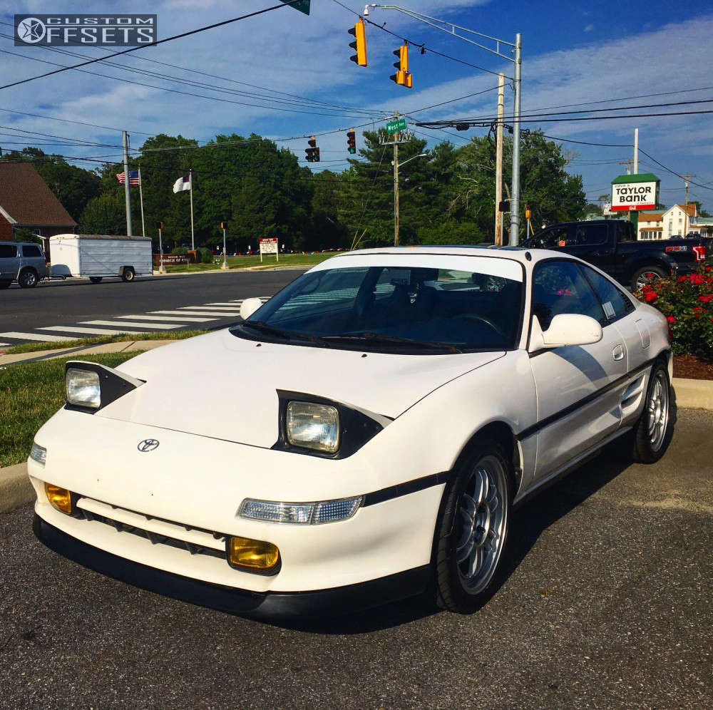 1991 Toyota MR2 with 17x7 45 Enkei RPF1 and 215/40R17 Yokohama S Drive ...