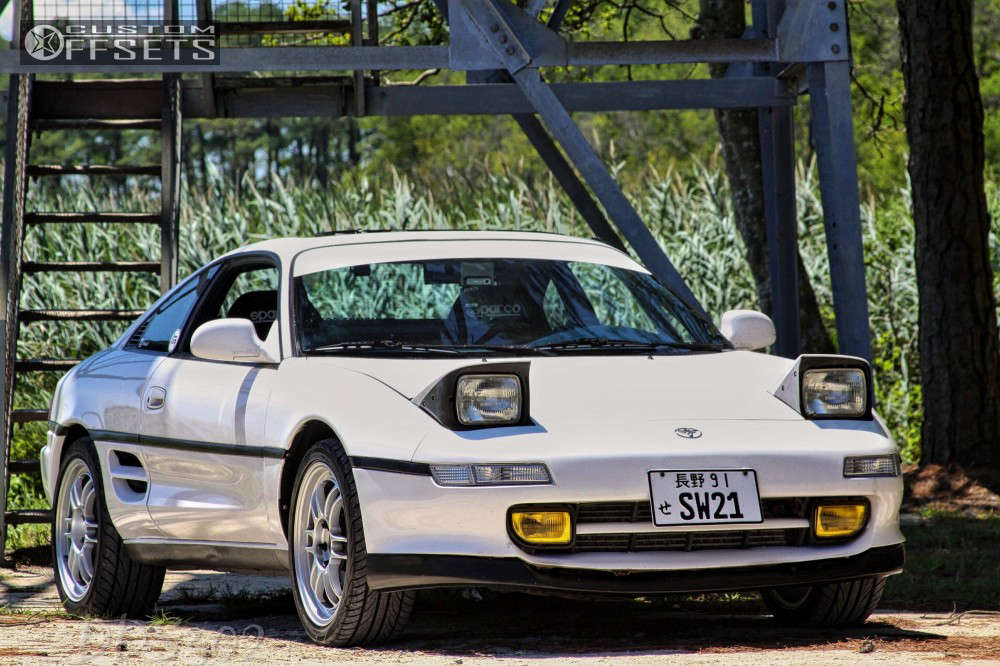 1991 Toyota MR2 with 17x7 45 Enkei RPF1 and 215/40R17 Yokohama S Drive ...