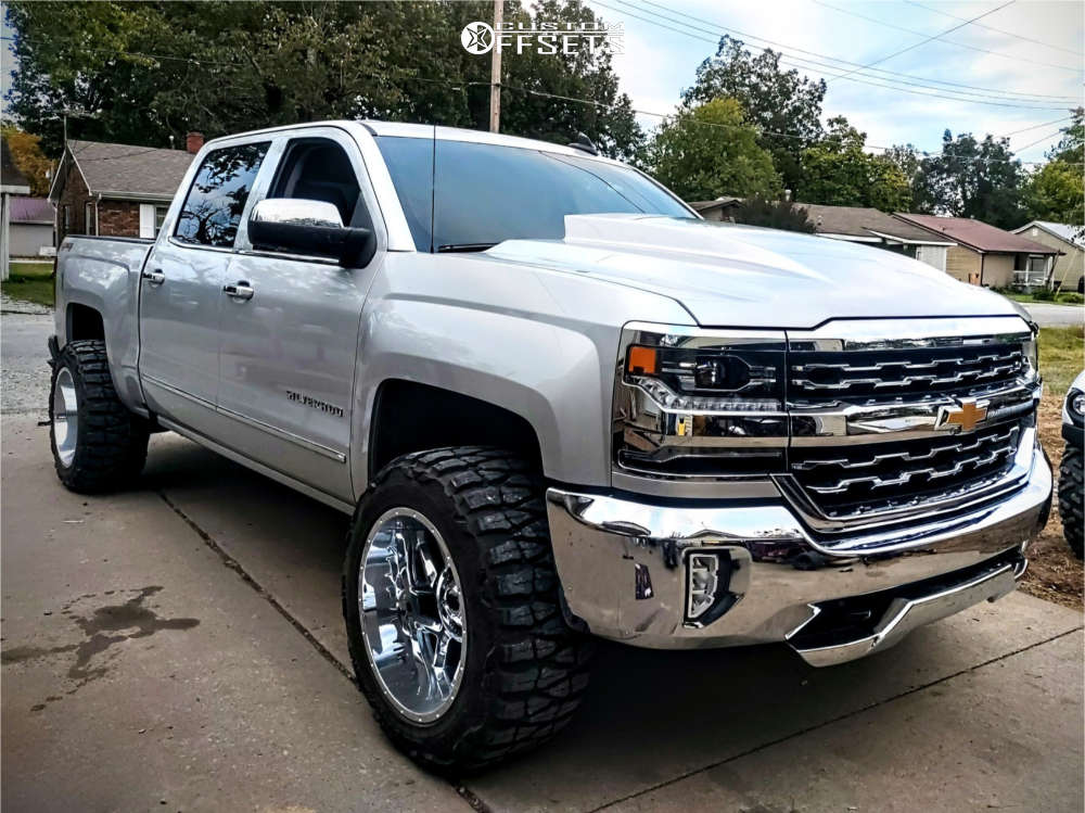 2017 Chevrolet Silverado 1500 with 20x12 -55 Vision Sliver and 33/12 ...