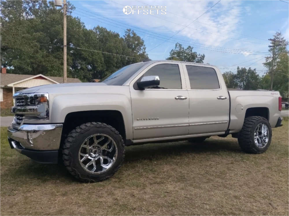 2017 Chevrolet Silverado 1500 with 20x12 -55 Vision Sliver and 33/12 ...