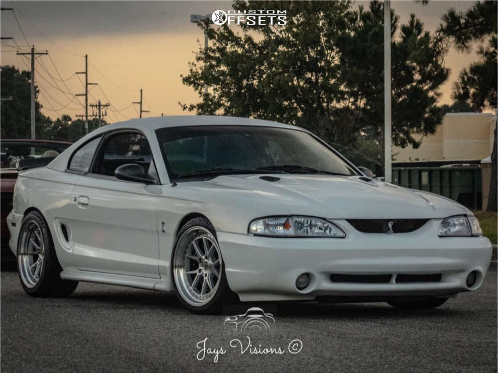 1997 Ford Mustang with 18x9.5 22 Aodhan Ds08 and 245/35R18 Continental ...