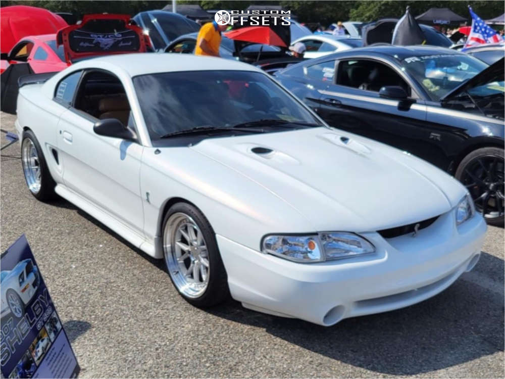 1997 Ford Mustang with 18x9.5 22 Aodhan Ds08 and 245/35R18 Continental ...