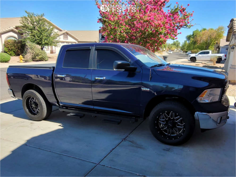 2015 Ram 1500 with 20x10 -12 Impact Offroad 806 and 285/60R20 Firestone Destination AT and Stock ...