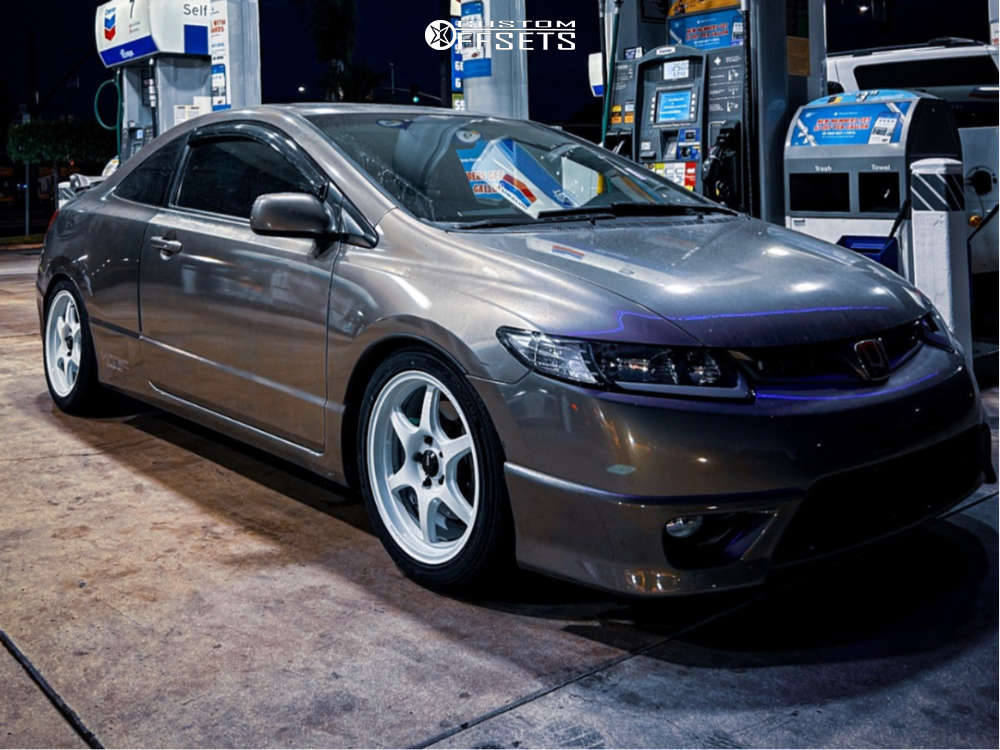 2008 Honda Civic with 17x8 38 Konig Hexaform and 225/45R17 Yokohama ...