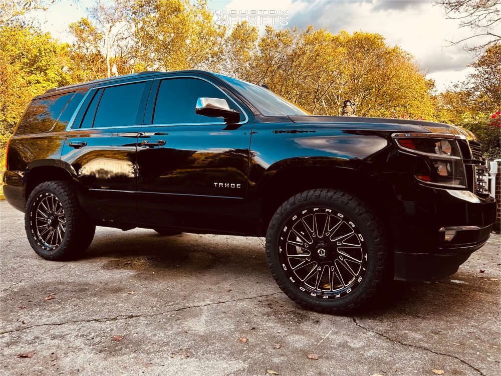 2017 Chevrolet Tahoe with 22x10 -19 TIS 547bm and 285/50R22 Nitto Ridge ...
