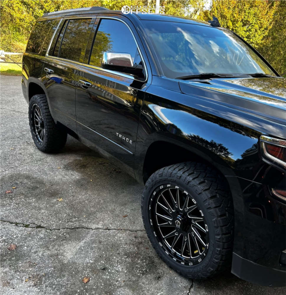 2017 Chevrolet Tahoe with 22x10 -19 TIS 547bm and 285/50R22 Nitto Ridge ...