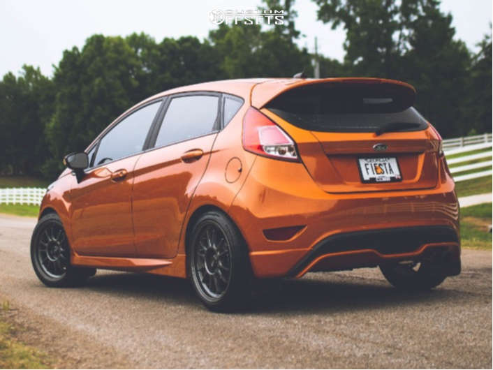 2017 Ford Fiesta with 17x8 40 Konig Hypergram and 205/45R17 Continental ...